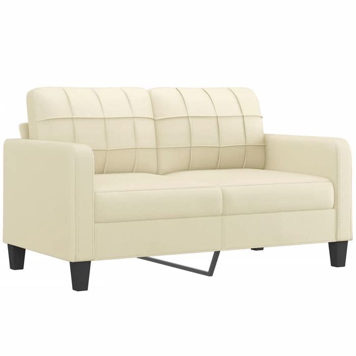 Canapés-set JILI, Moderne Jeu de sofas 2 pièces - avec coussins - crème ...