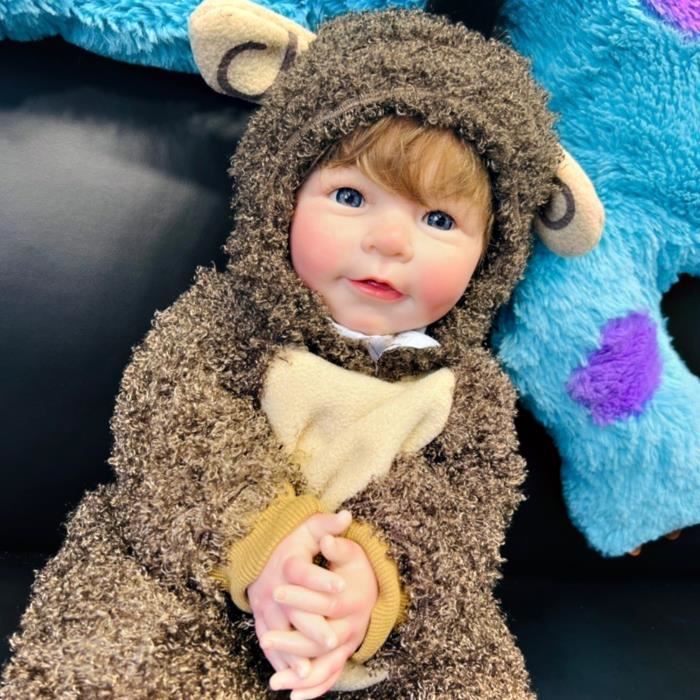 Poupée mignonne Lisa Reborn réaliste peinte en 3D faite à la main 55cm ...