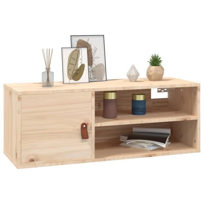 COC-7596638075440Armoires murales 2 pcs 80x30x30 cm Bois de pin massif ...
