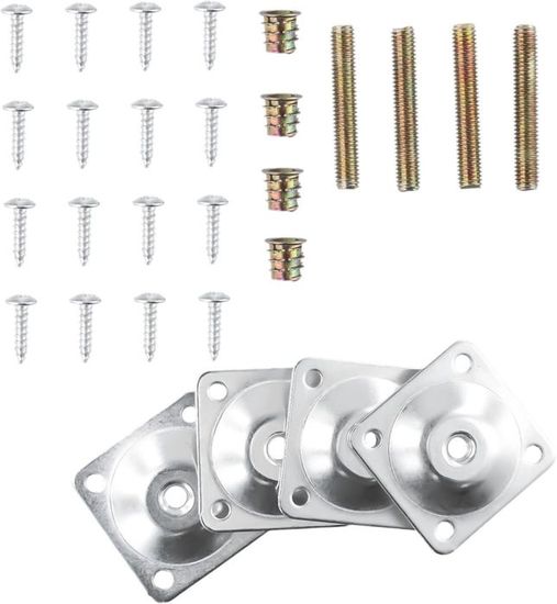 Montage Simple Et Robuste Pour Pieds De Meubles 4 Plaques De Fixation ...