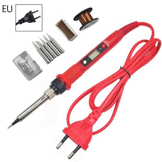 Fer à souder électrique Portable 80W avec affichage numérique LED - Rouge - Filaire ...