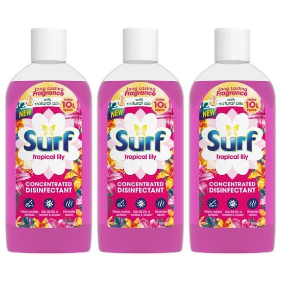 Surf Concentrated Disinfectant Tropical Lily Multi-Purpose Cleaner, 3 ...