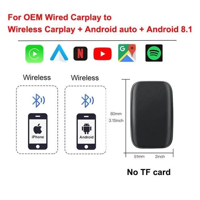Boîte Android IA - Dongle CarPlay sans fil filaire Apple Carplay à Carplay sans fil pour Mazda ...