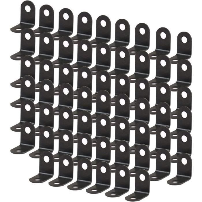 60Pcs Equerre D'Angle Droit Équerre De Fixation Plaque Assemblage ...