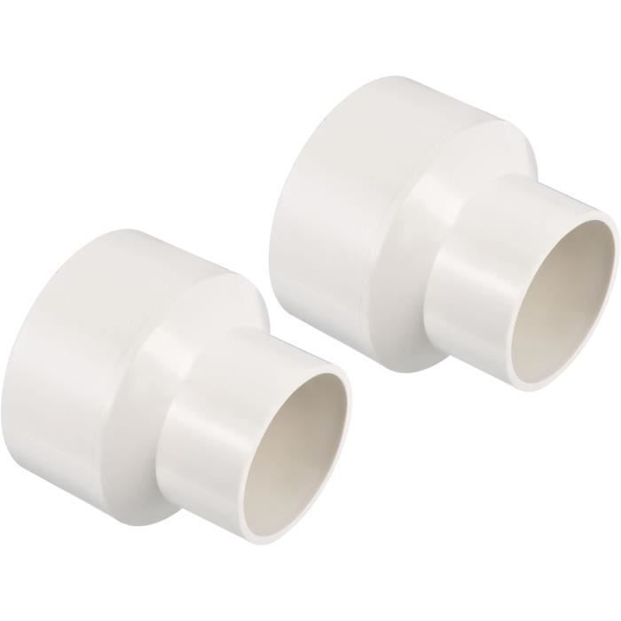 Pvc Réducteur Tuyau Raccord 110X75Mm,2 Paquet Droit Couplage Adaptateur Connecteur,Blanc[x4291 ...