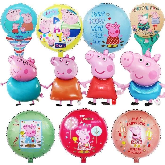 Pawt Thème De Peppa Pig Fête D'Anniversaire Ballons,11Pcs Cute Pink ...