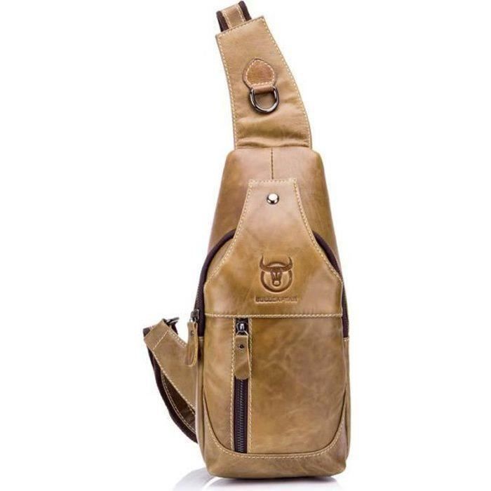 AMHYV 10 PCS Sac de Poitrine Homme,Sac Rétro en Bandoulière en Cuir ...