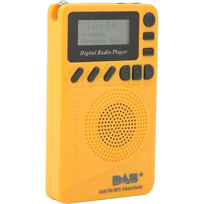 Radio Fm Portable,Radio Numérique De Poche Dab-Dab+-Fm Avec Écran Lcd 1 ...