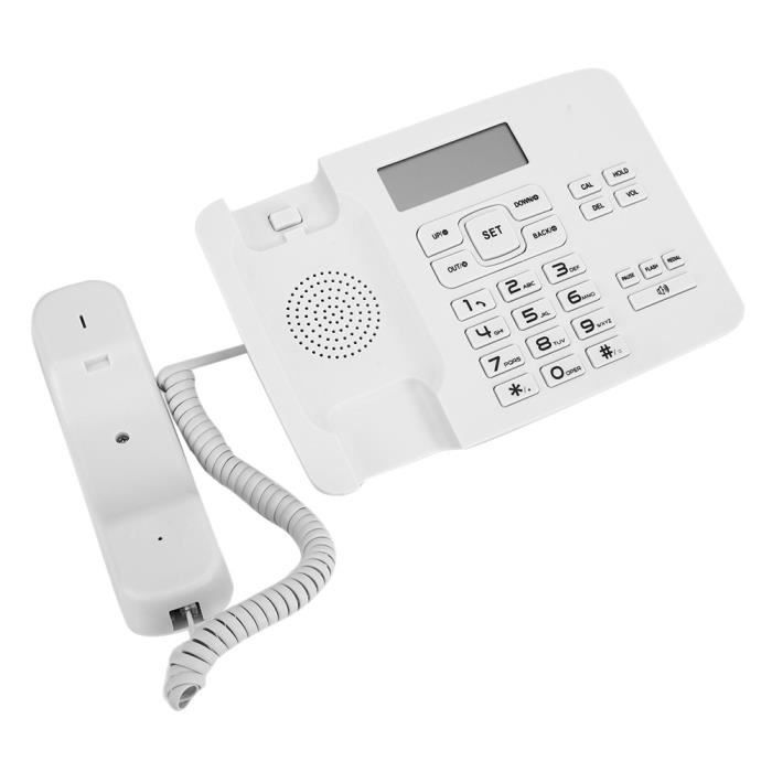 Téléphone fixe, Téléphone fixe filaire KX-T7001 FSK/DTMF à système double pour bureaux à ...
