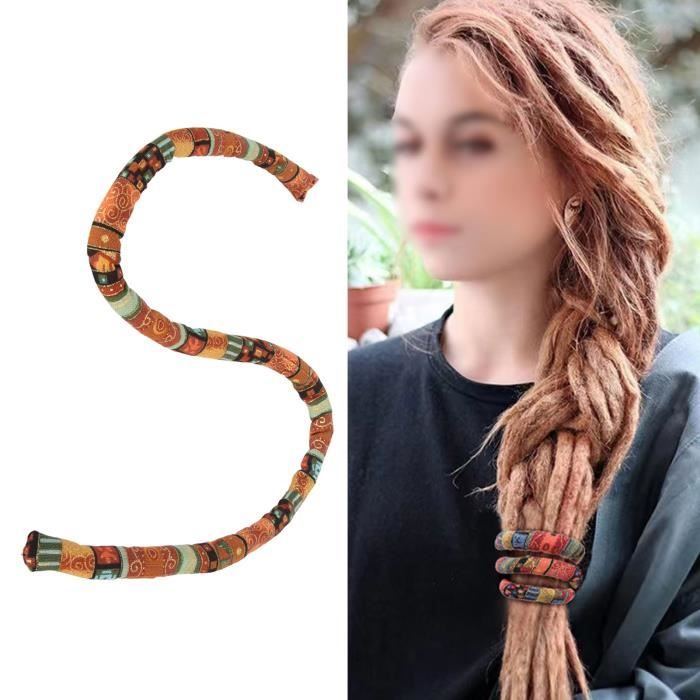 Élastique à cheveux en spirale - DRFEIFY - Dreadlock - Jaune Ethnique ...