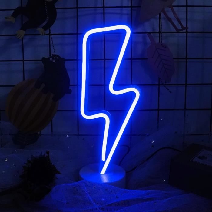 Neon Light, Led Lightning Sign En Forme De Lumière Décor, Décoration ...