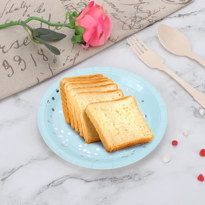 Fdit plat jetable 8 pièces assiette en papier jetable plateau vaisselle ...