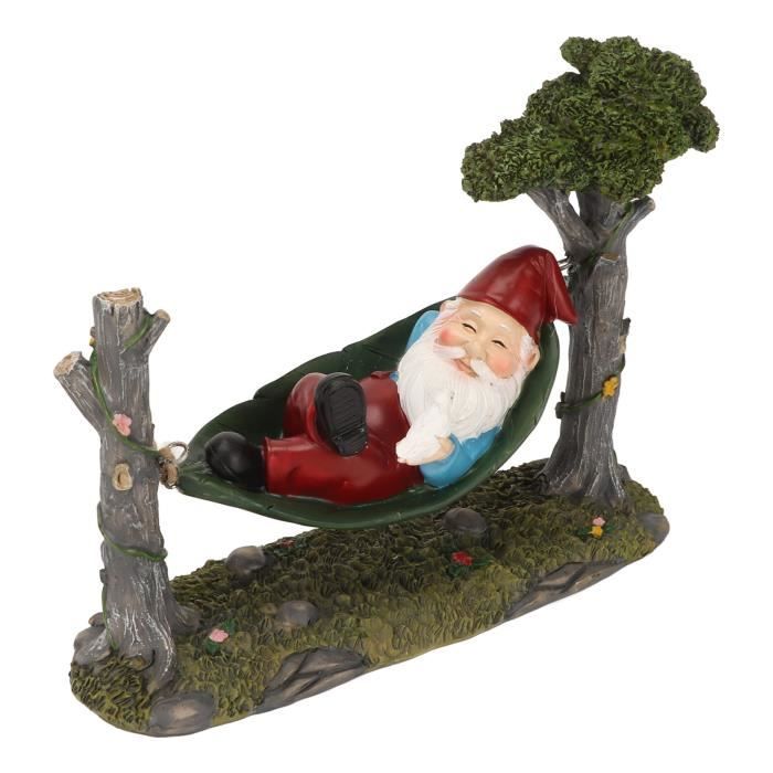 Statue de Gnome - GOTOTOP - Nain de Hamac - Peinte à la Main - Résine ...