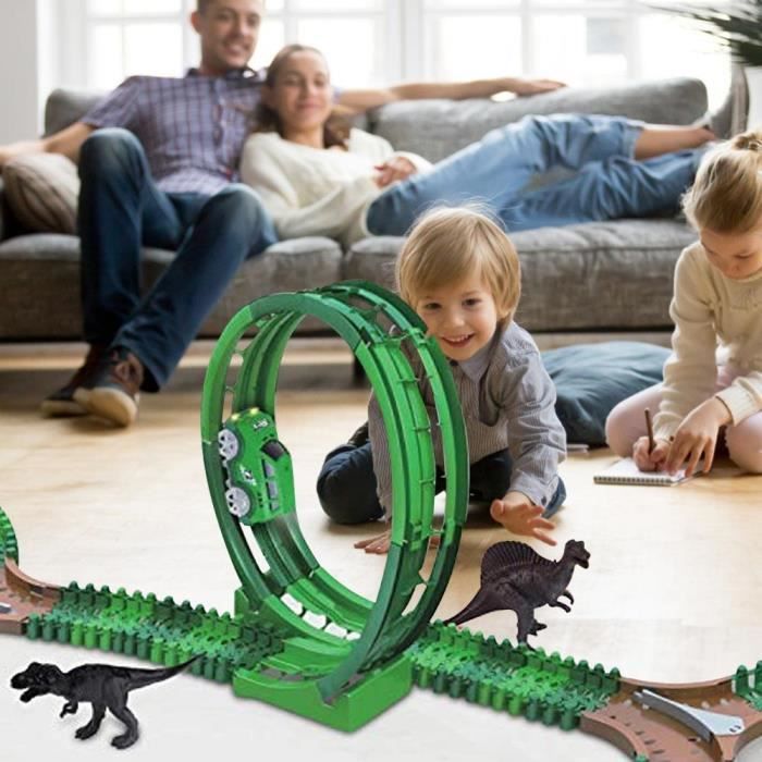 MOGOI 168PCS Dinosaure Piste train électrique Circuit Train-Assemblage ...
