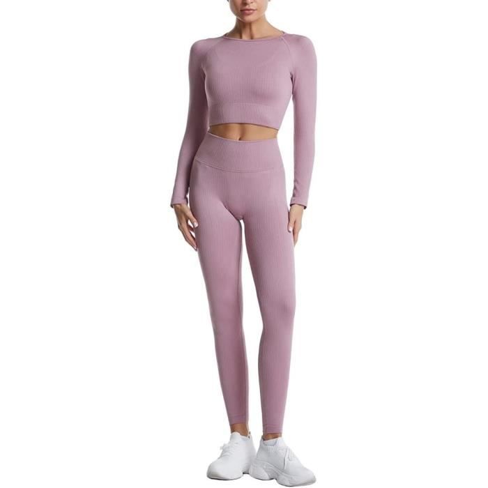 Ensemble de Sport Femme 2 Pièces Survêtement Sportswear Tenue de Sport ...