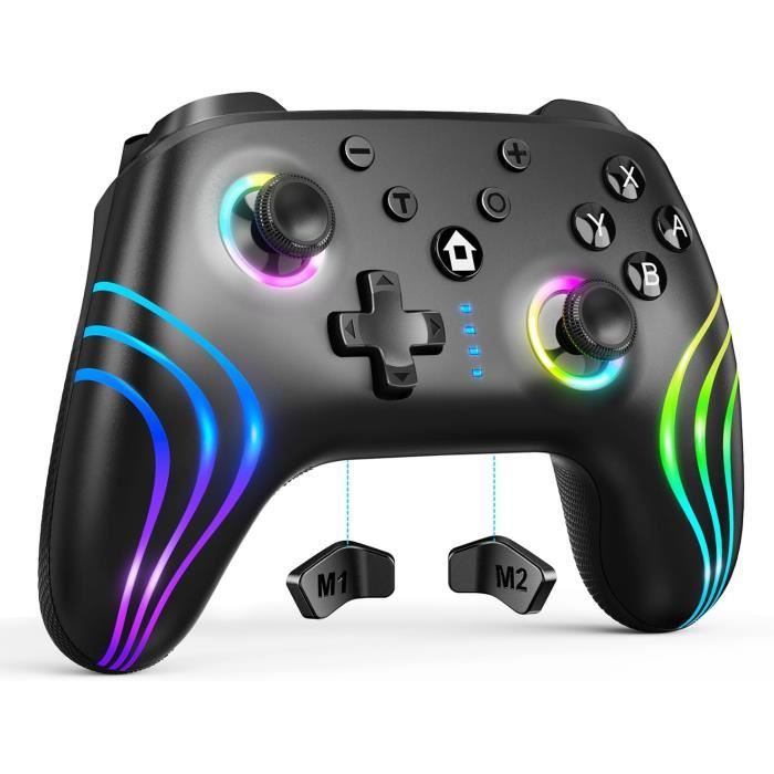 Manette Pro Switch Led Manettes Sans Fil Switch Controller Pour Switch ...
