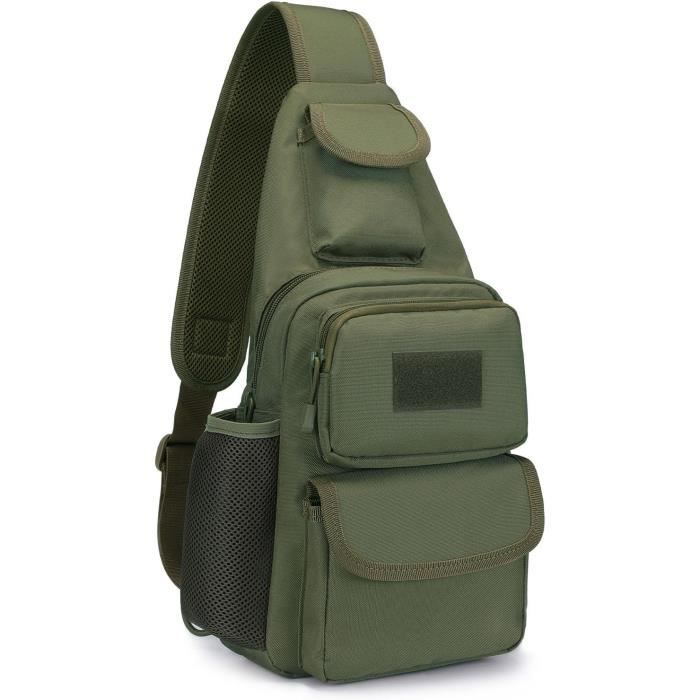 BAIGIO Sac de Poitrine Tactique Sacoche Bandoulière Cross Body Sac à ...