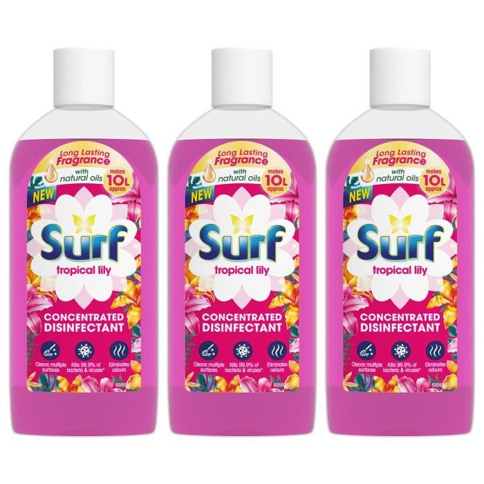 Surf Concentrated Disinfectant Tropical Lily Multi-Purpose Cleaner, 3 ...