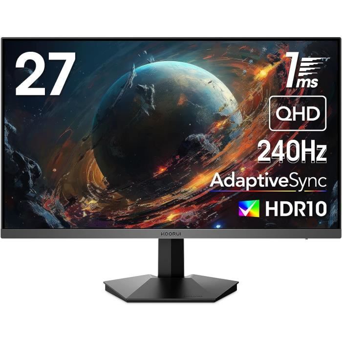 240Hz Ecran Pc, 27 Pouces, 2K Qhd(2560 X 1440), 1Ms, Adaptive Sync ...