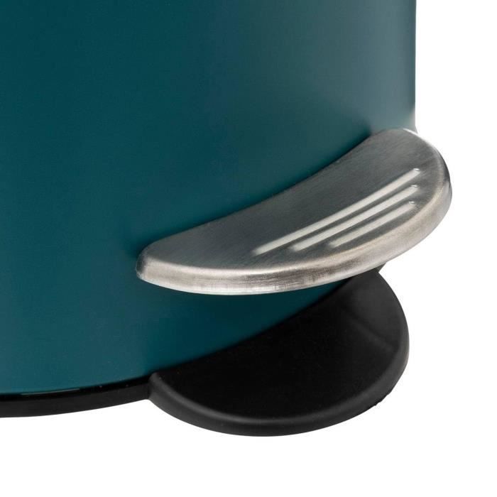 5Five - Poubelle Soft Close 3L "Modern Color" Bleu Pétrole[n1174 ...