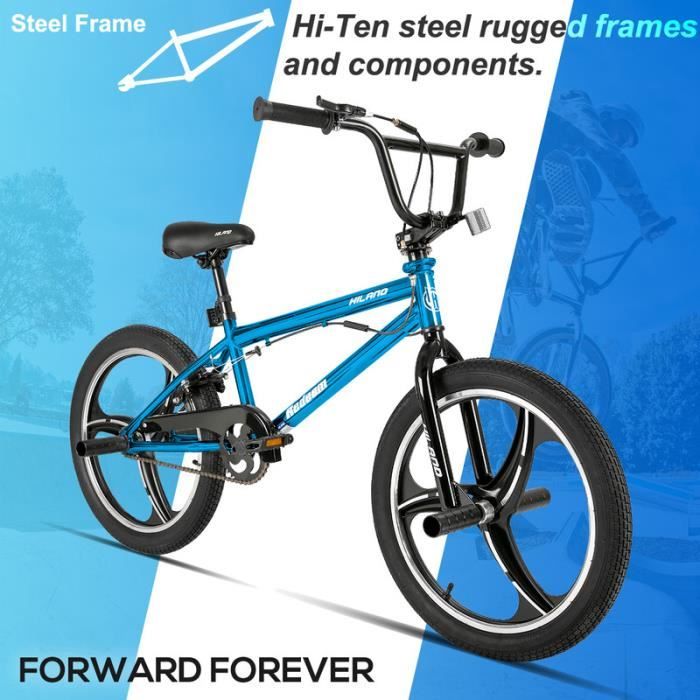 Hiland 20-inch 3-Spoke Small Wheel Bike for Boys and Girls 7,8,9,10 ...