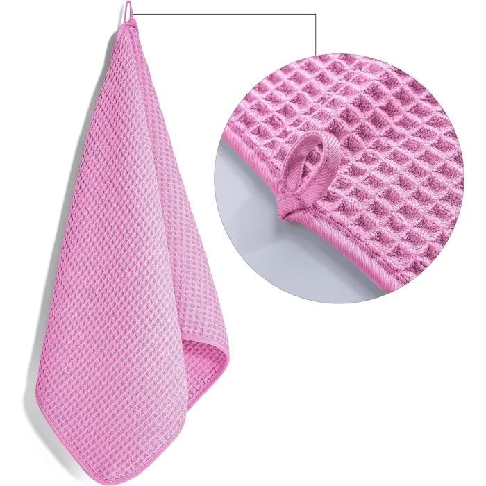 Lot De 4 Essuie-Mains En Microfibre Non Pelucheux, 40,6 X 76,2 Cm (Rose ...