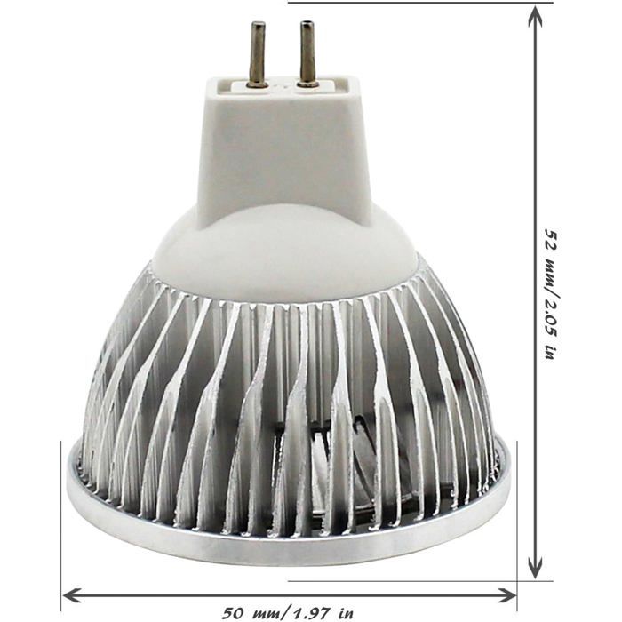 Ampoule LED MR16/GU5.3 COB Lampe Bulb, 3W / 210lm, DC 12V, Blanc Froid ...