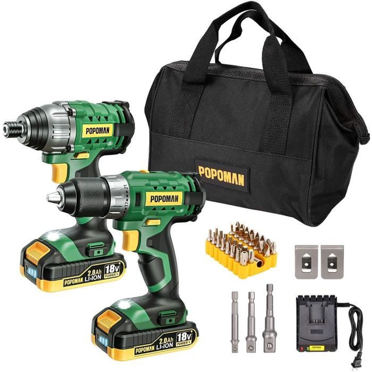 Visseuse Devisseuse sans Fil, 18V Visseuse a Chocs 180Nm avec Vitesse 0 ...