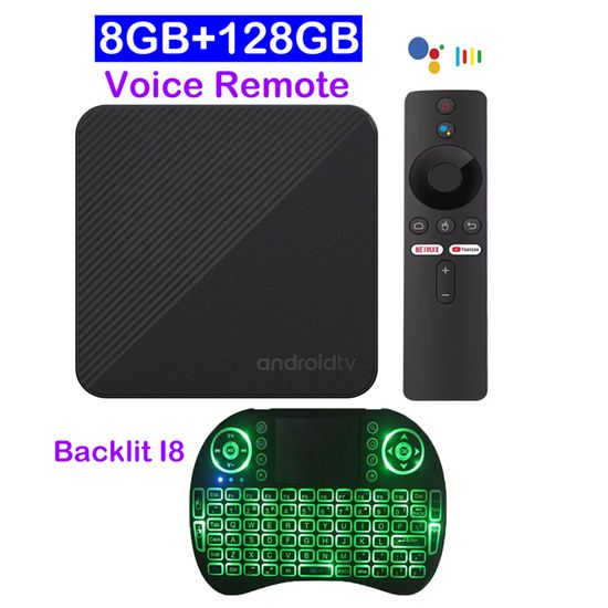 2025 Smart TV Box T8 Android 14 Ram 4GB 8GB Rom 64GB 128GB lecteur ...