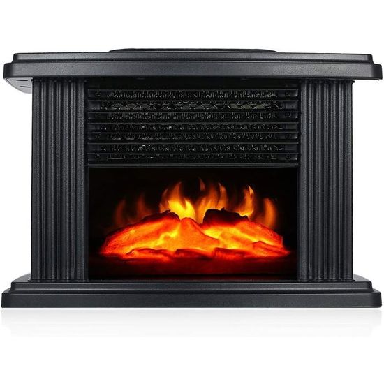 Electric Fireplace Heater with Realistic Flame Effect Fan Heater and ...