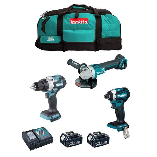 MAKITA Kit MK309 (DHP486 + DTD154 + DGA504 + 2 x 5,0 Ah + DC18RC ...