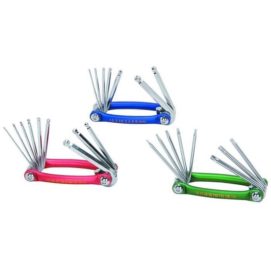 Vtc 3 Pc SAE - métrique - Torx pliante Hémisphèrique clés hexagonales ...
