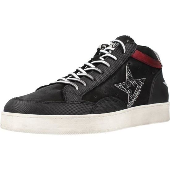 Basket Homme - CETTI - 139690 - Noir - Lacets - Synthétique - Plat Noir ...