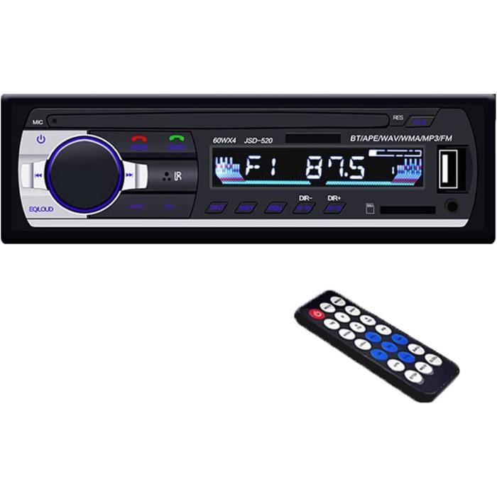 Autoradio Bluetooth Mains Libres, Lecteur De Voiture Multifonction 1 Din 24V Avec Microphone ...