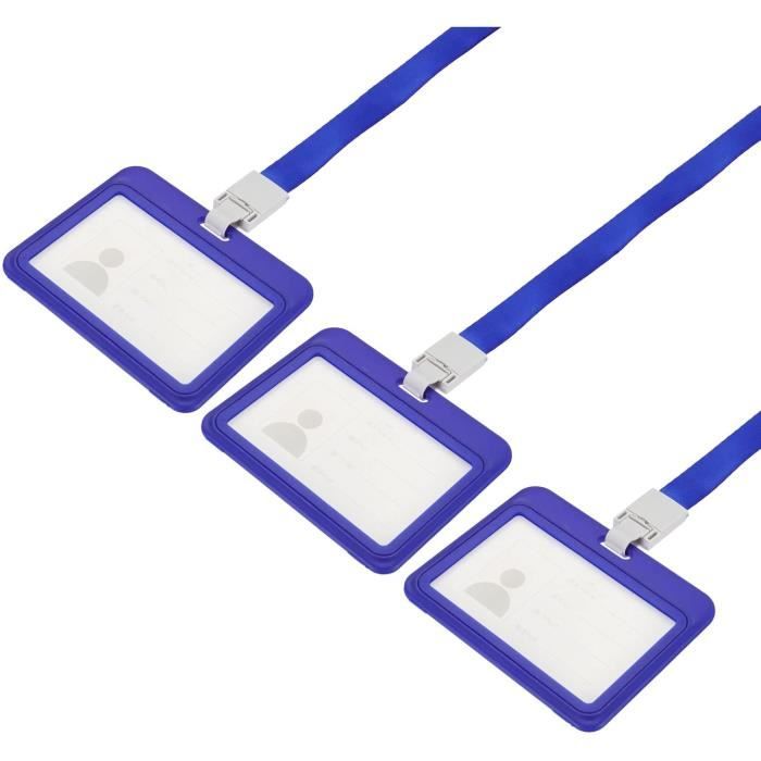 Lot De 3 Porte-Badges D'Identification Horizontaux, 10,2 X 7,9 Cm, En ...