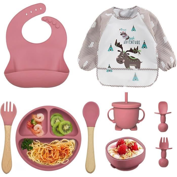 Coffret Repas Bebe, Enfant Set Couverts Vaisselle pour Sevrage Manger ...
