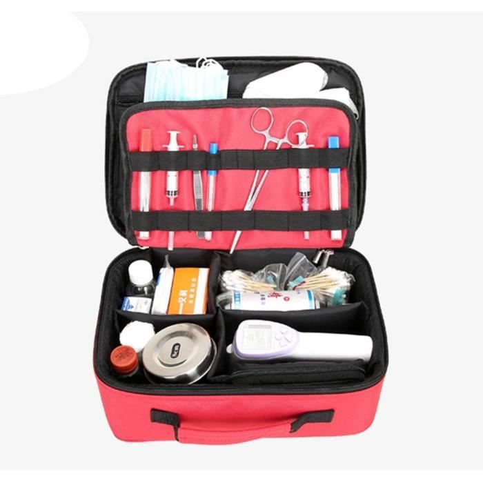 Trousse De Premiers Soins Étanche avec Compartiments Étiquetés, Poignée Portable Sac De Premiers ...