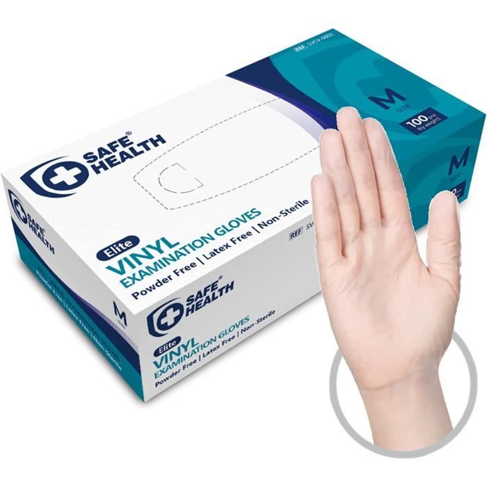 Gants D'Examen Jetables En Vinyle Transparent Taille S M L Xl | Sans ...