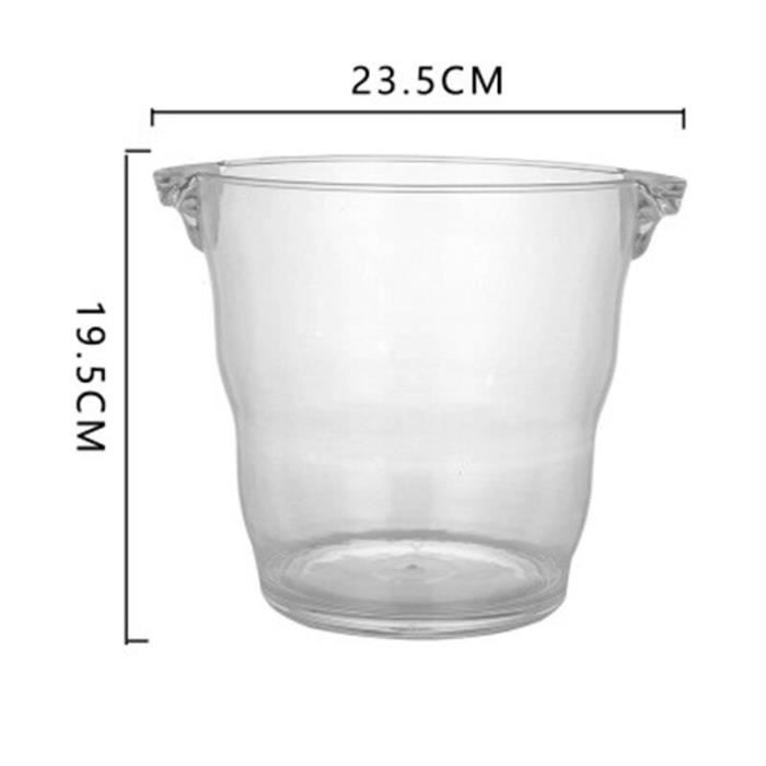 Seau Champagne Seau à Glace PVC Transparent 2 Bouteilles [Ice Bag Seau ...
