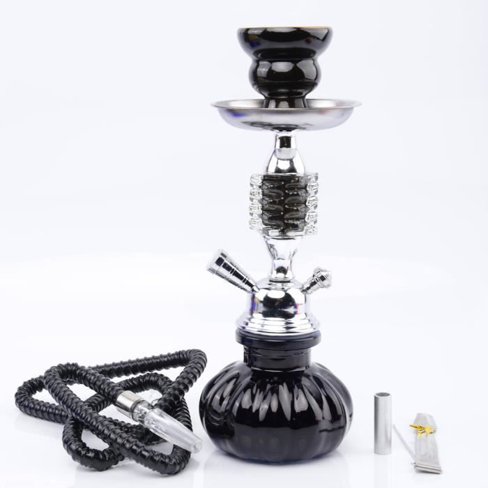 Chicha - narguilé,Chicha en verre avec bol et pince à charbon de bois ...