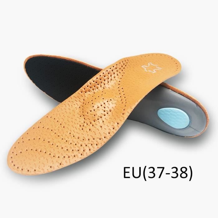 Couleur UE(37-38) taille 1 paire Semelles orthopédiques en cuir ...