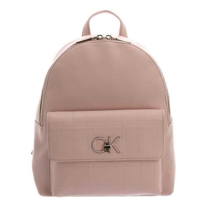 Calvin Klein Re-Lock Backpack With Flap Quilt Spring Rose [176901 ...