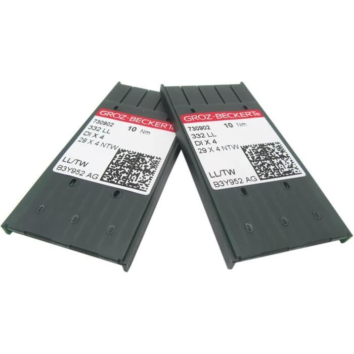 Groz-Beckert Lot De 20 Aiguilles À Cuir Groz-Beckert 332Ll 29X4Ntw Dix4 Compatibles Avec ...