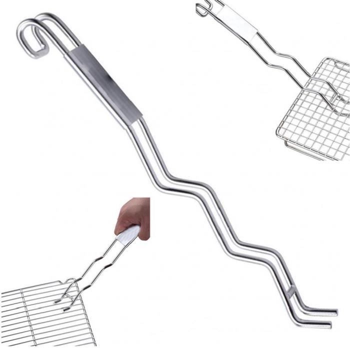 Barbecue Grillades Lifter Anti-Scald Cuisson Acier inoxydable Grille de ...