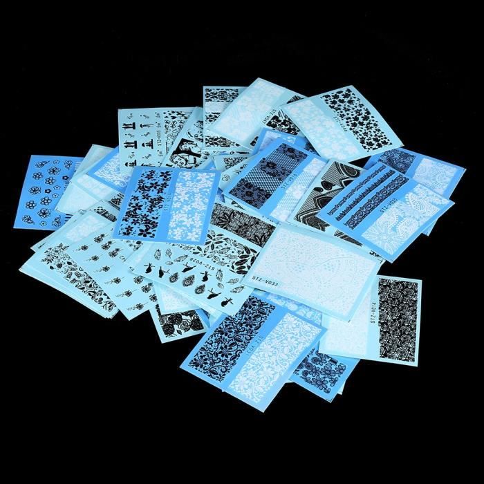 Différents styles autocollants simples, autocollants d'art d'ongle de ...