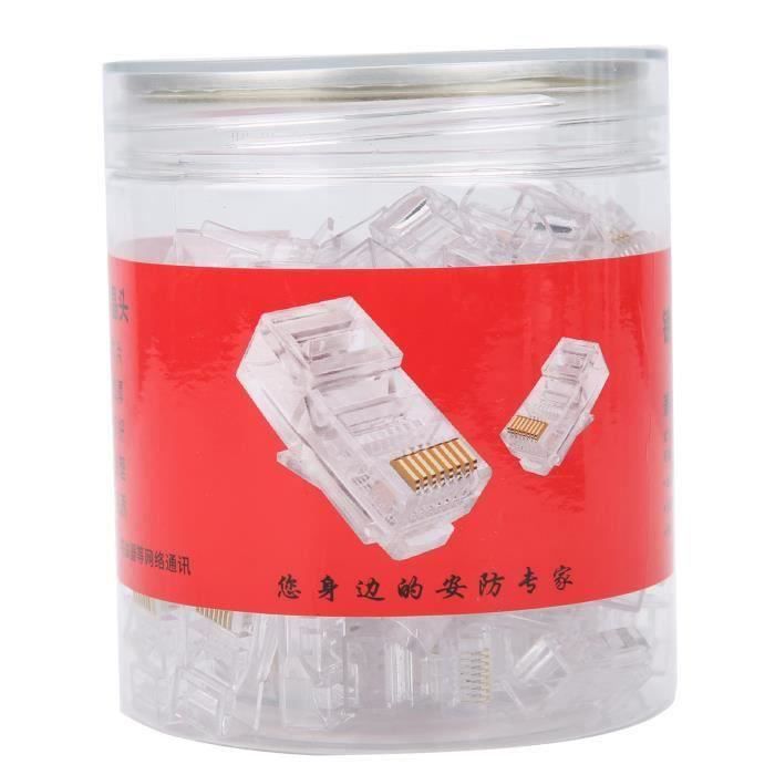 Wind-Fafeicy Connecteur RJ45 100pcs RJ45 connecteur extrémité CAT6 ...