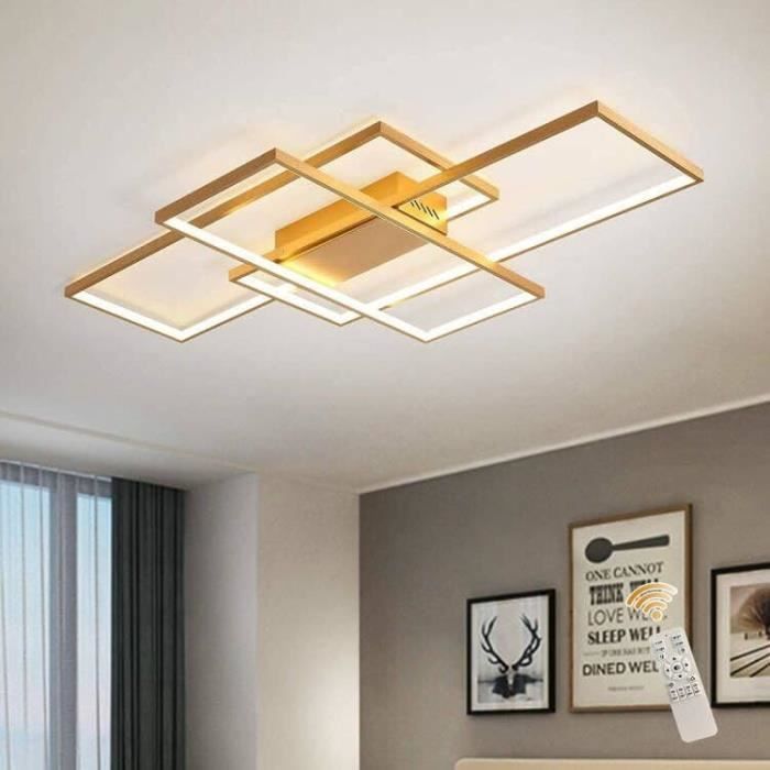 Dimmable Plafonnier 50W,Plafonnier Led Or Carré 3 Couleurs Avec ...