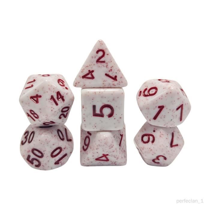 Ensemble de dés de jeu 7 pièces - SHIWAKI - Dés multi-faces ...