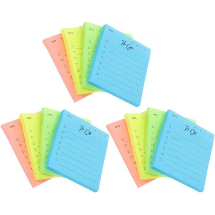Sticky Post Notes,Message Pads Sticky Colorful Memo Pads 12Pcs Note ...