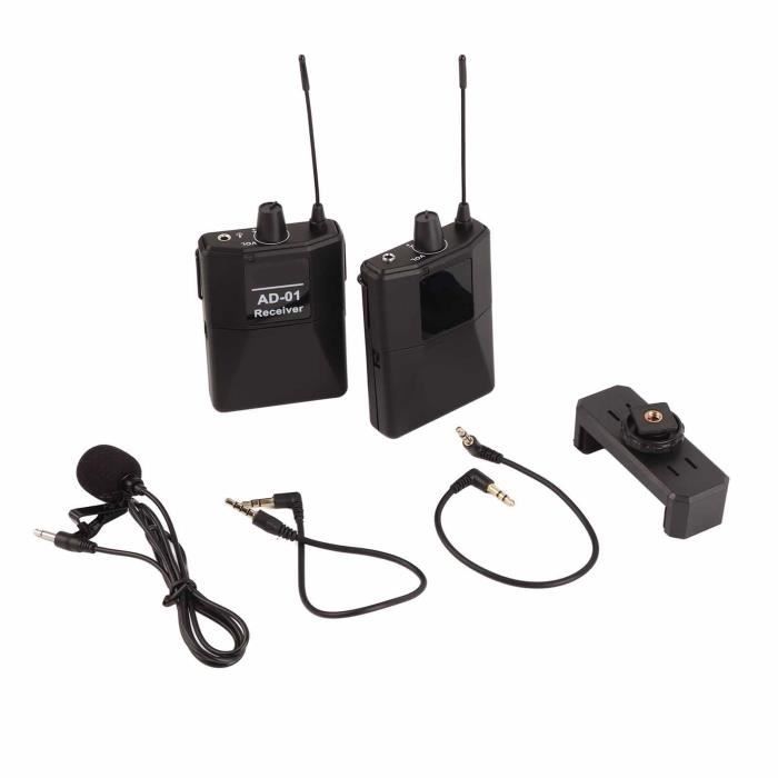 Microphone Cravate - VVIKIZY - UHF 16 Canaux - Fil - Compatible ...